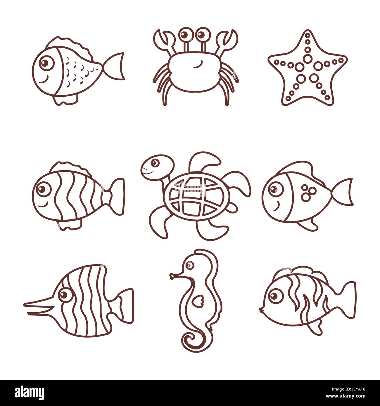 Sea life design Stock Vector Image & Art - Alamy
