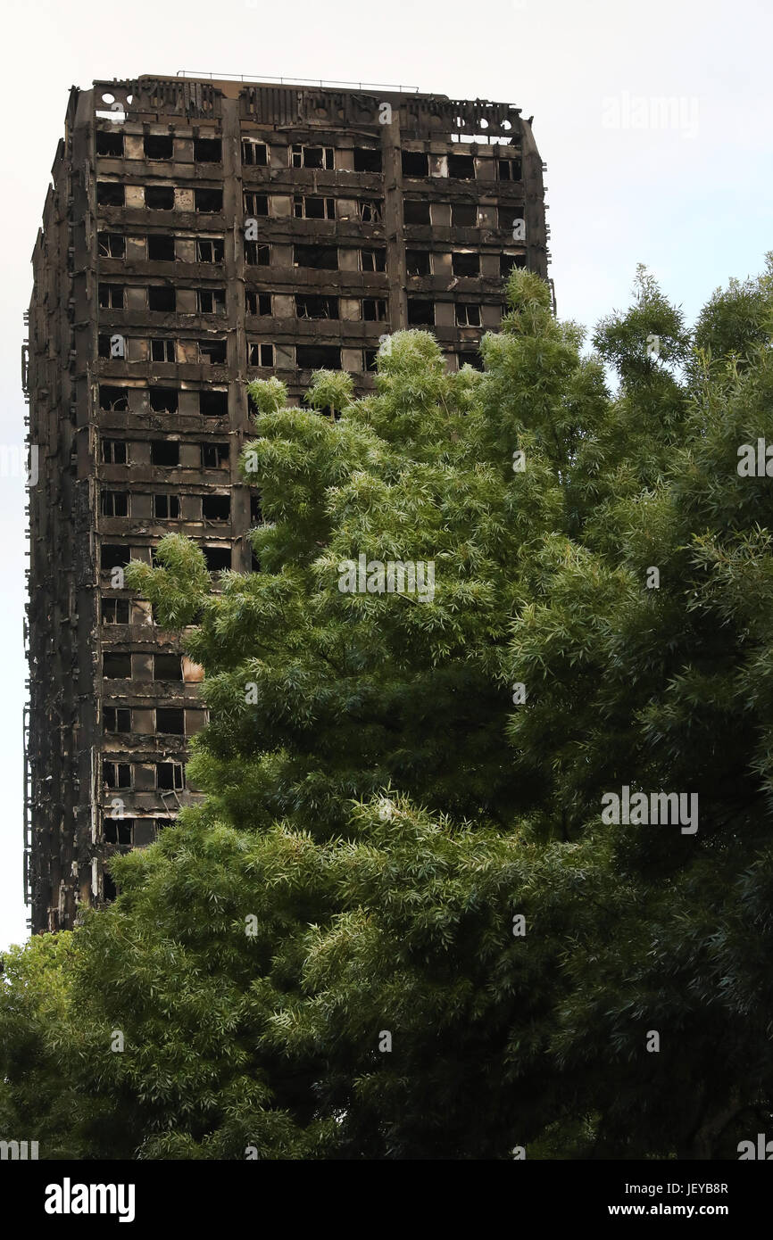 London, Grenfell Tower after fire Stock Photo - Alamy