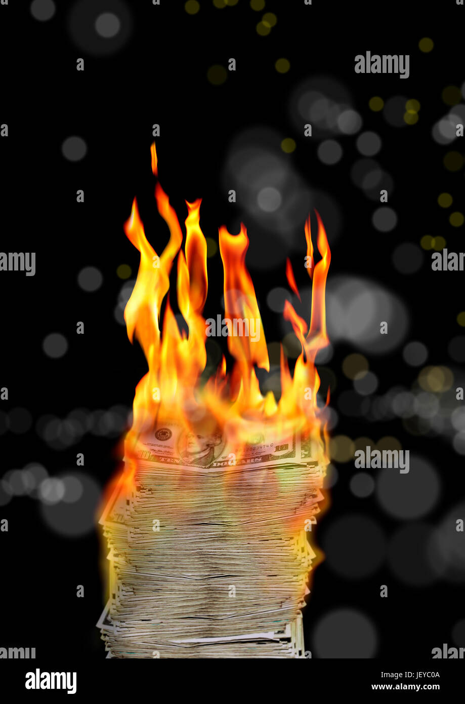 Burning money hi-res stock photography and images - Alamy