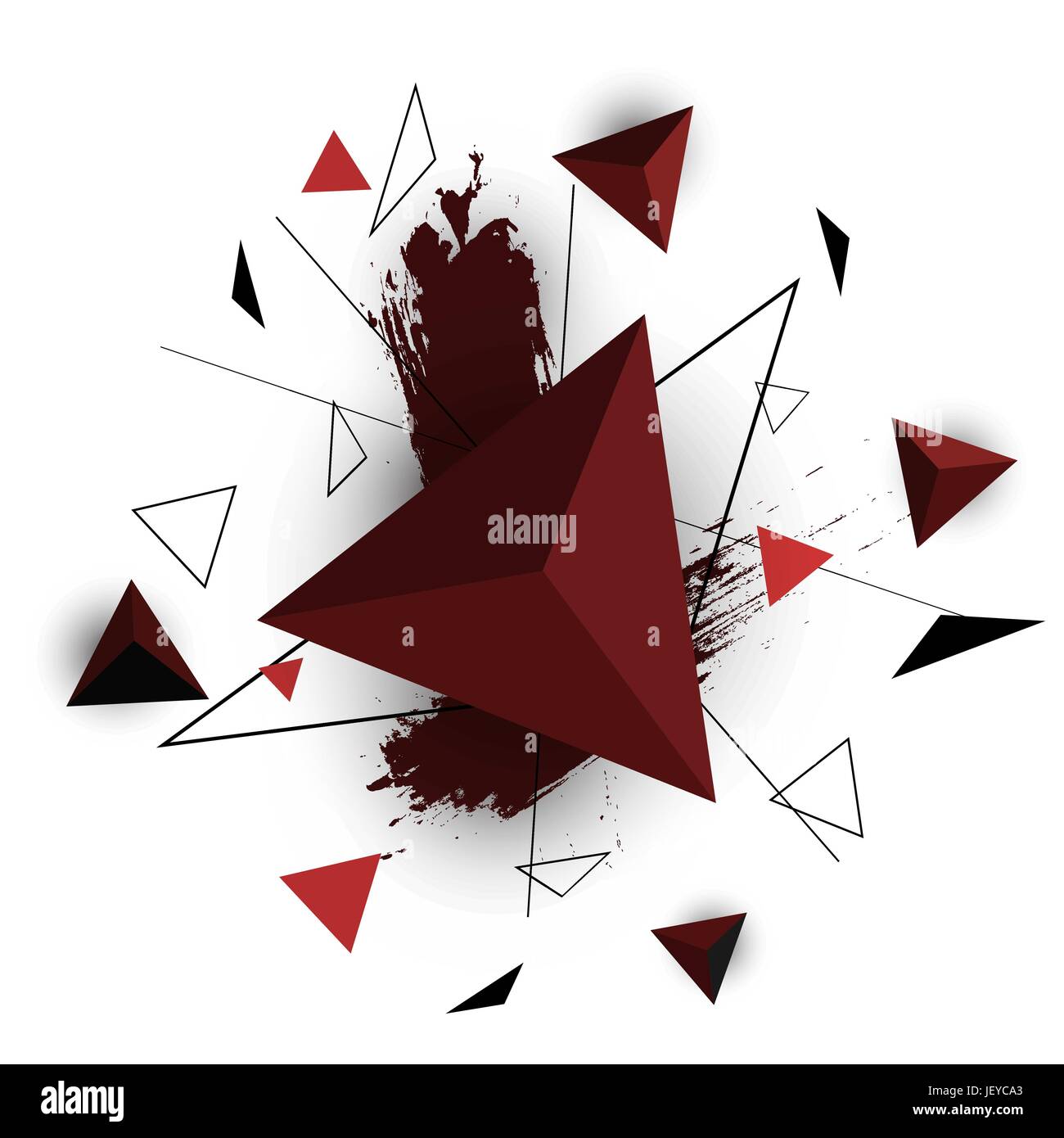 Red triangle abstract on white background, stock vector Stock Vector ...