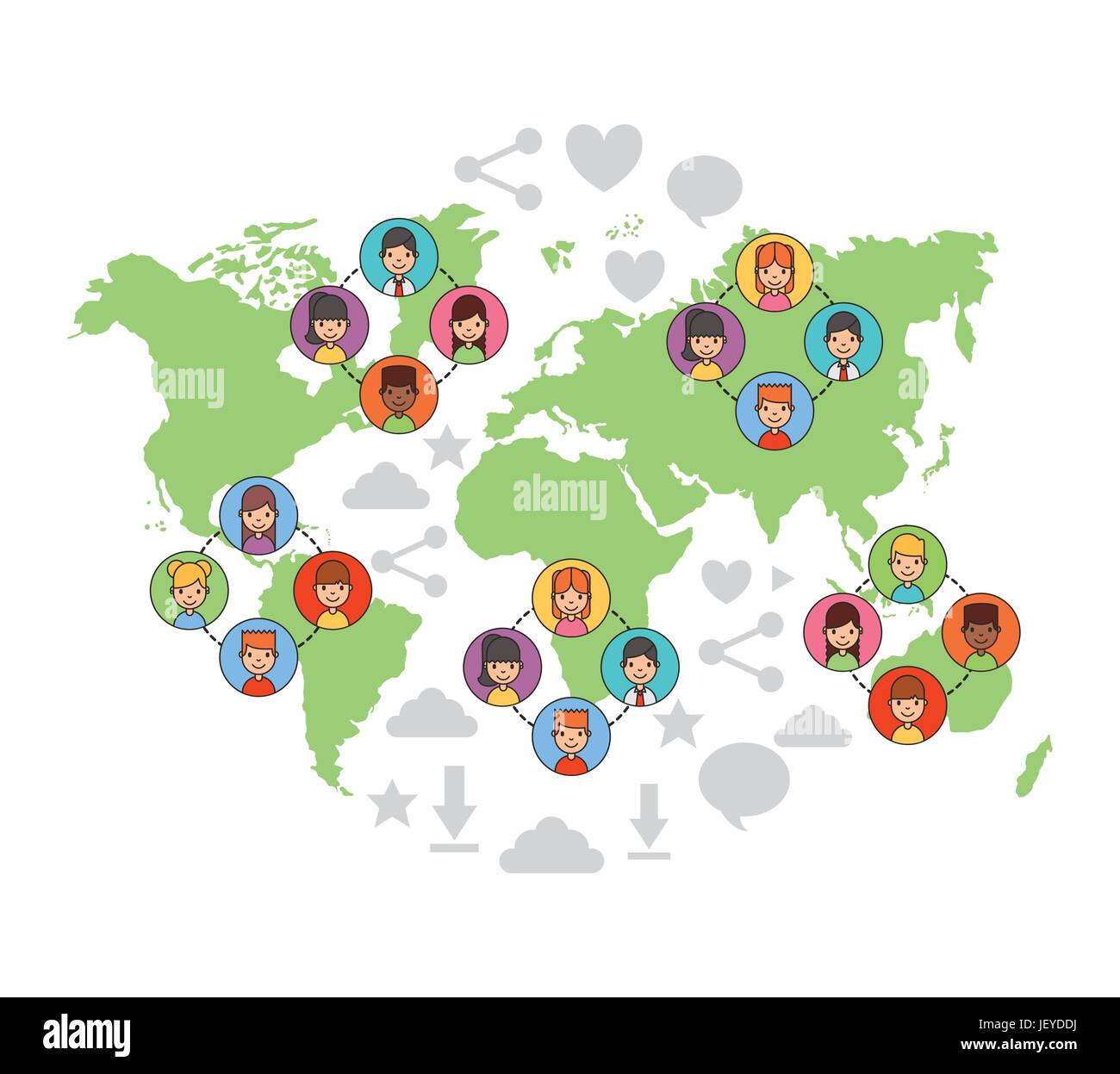 Network multiethnic Stock Vector Images - Alamy