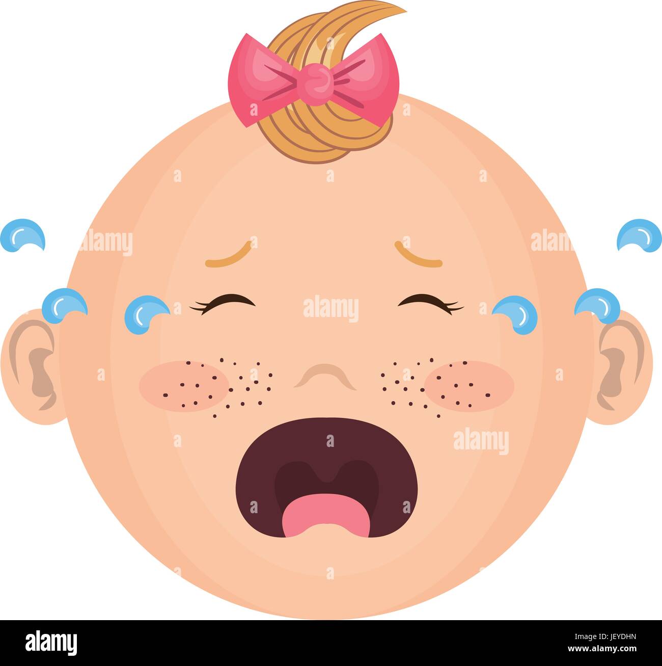 Baby face crying icon vector illustration design graphic Stock Vector ...