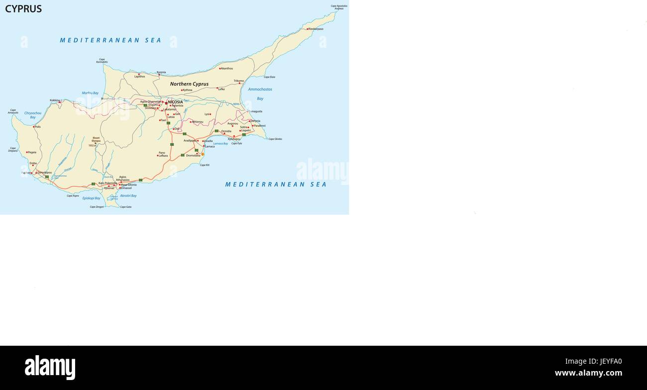 Nicosia city map hi-res stock photography and images - Alamy