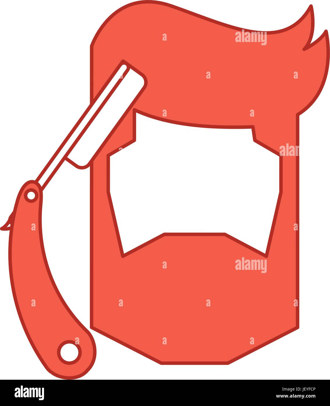 razor blade with male hair style Stock Vector Image & Art - Alamy