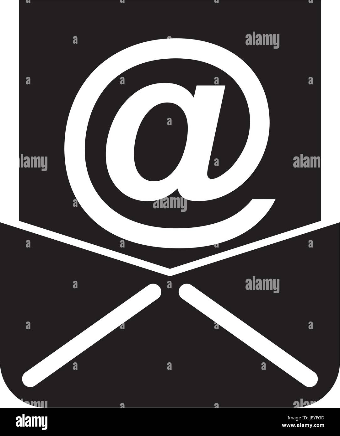 envelope mail with arroba symbol Stock Vector Image & Art - Alamy