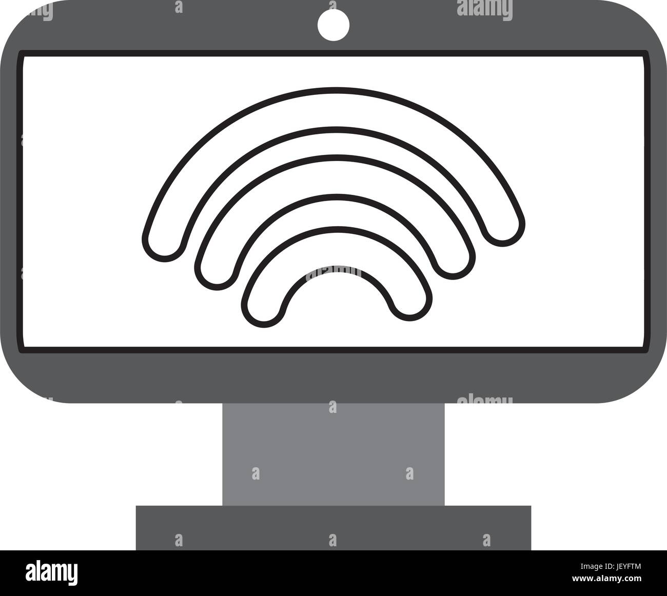 monitor computer with wifi signsl Stock Vector Image & Art - Alamy
