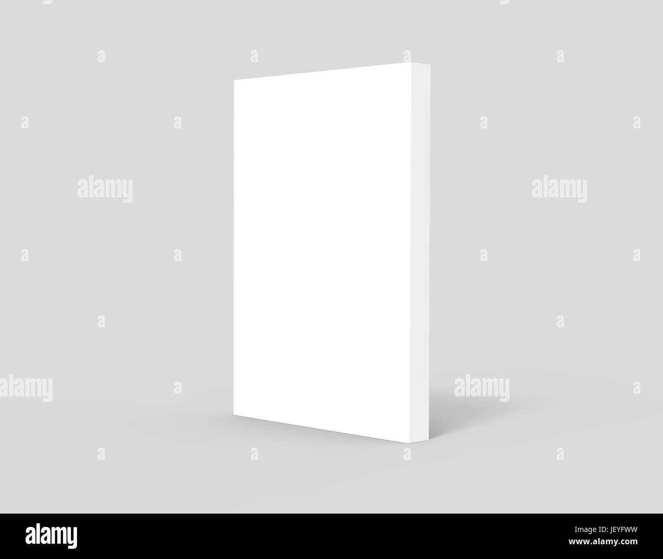 blank 3d rendering thick left tilt book, isolated light gray background ...