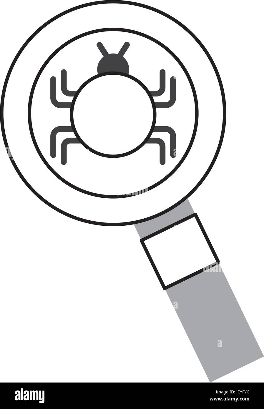 Magnifying glass insect Stock Vector Images - Alamy