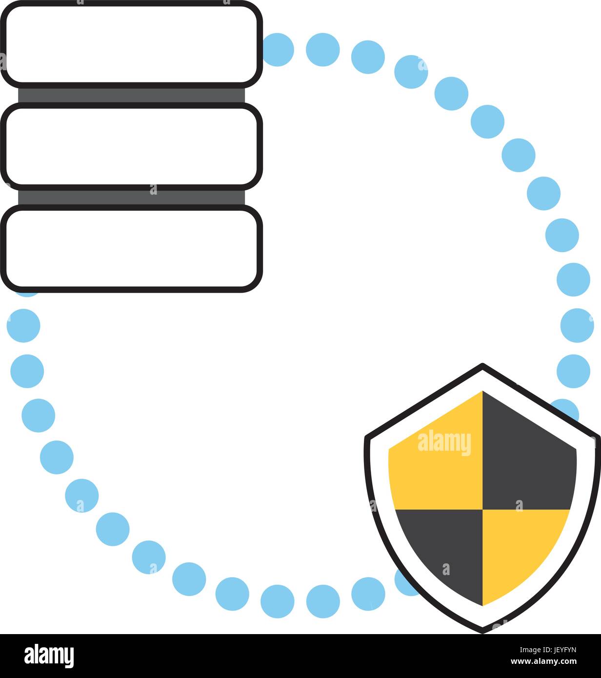 data center with security shield isolated icon Stock Vector Image & Art ...