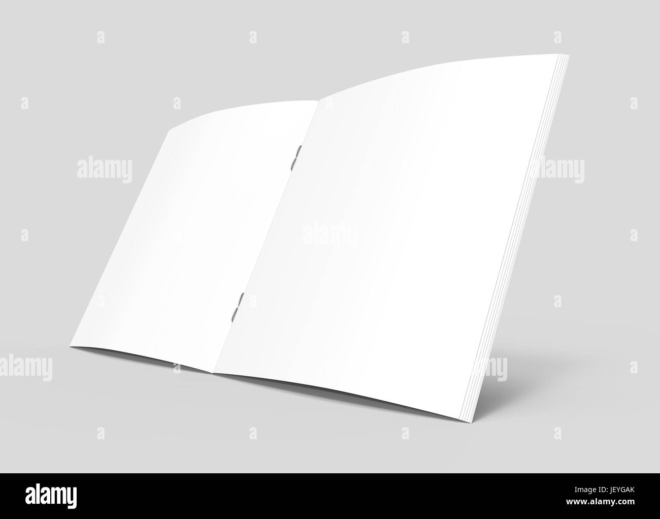 blank left tilt 3d rendering open brochure, can be used as design ...