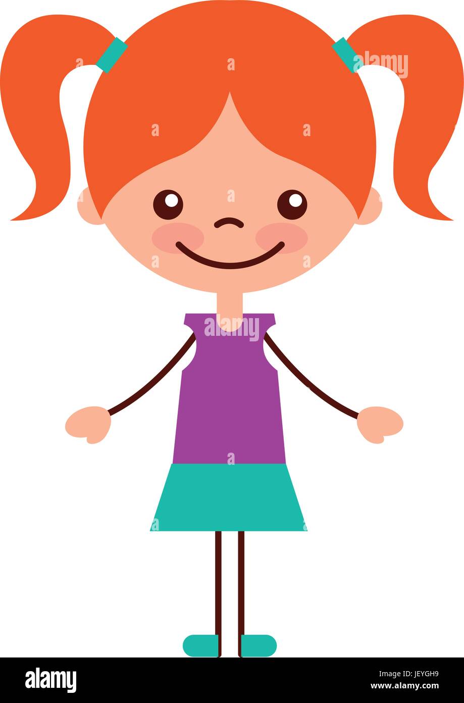 cute girl character icon Stock Vector Image & Art - Alamy
