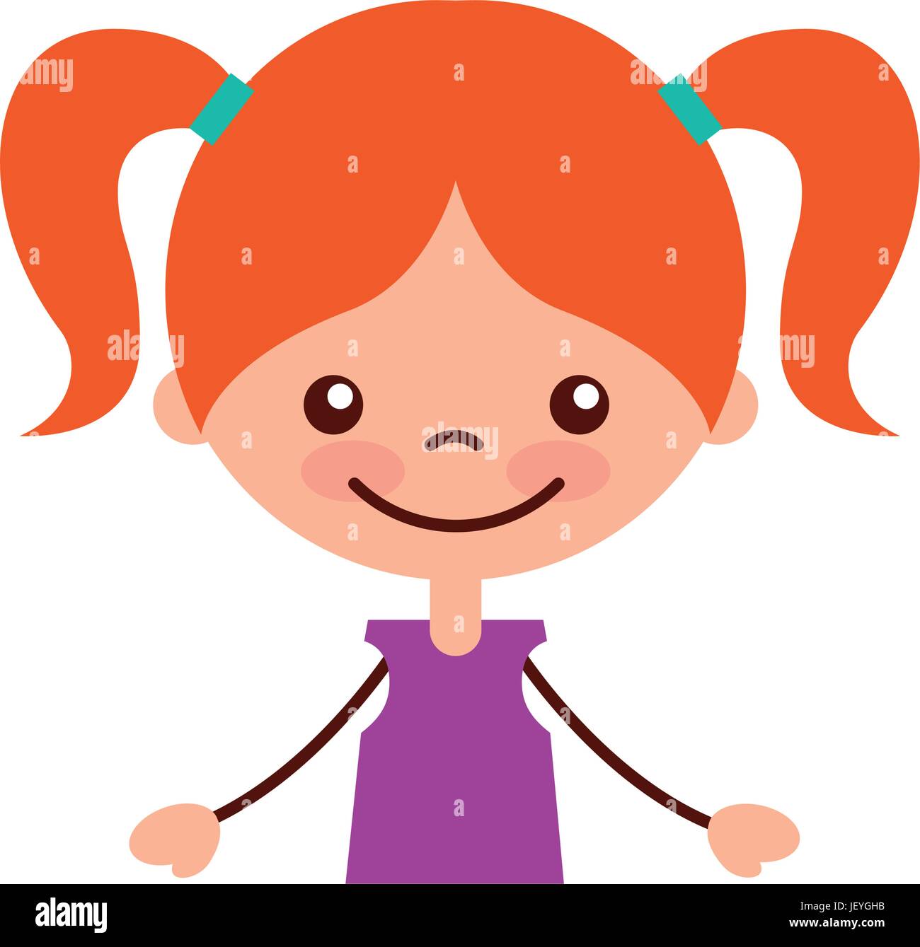cute girl character icon Stock Vector Image & Art - Alamy