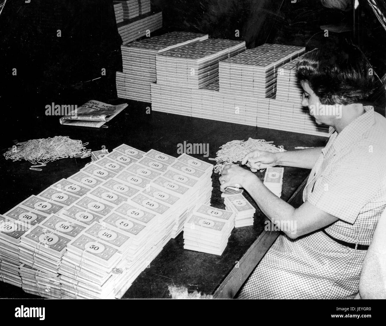 Monopoly game, money production Stock Photo - Alamy