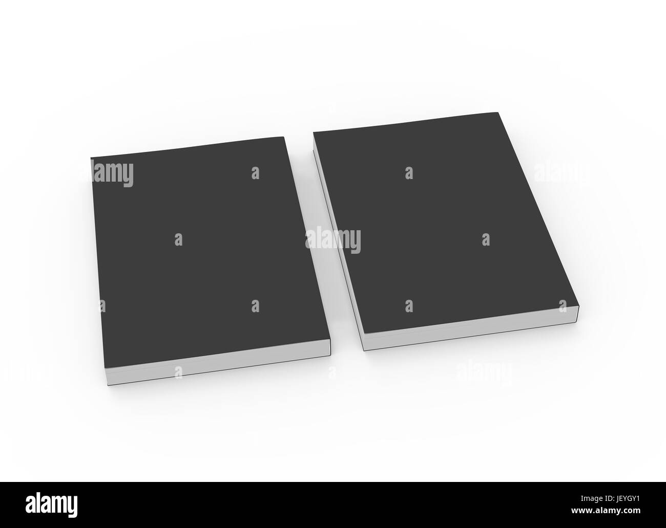 two black blank 3d rendering thick right tilt books, isolated white ... two black blank 3d rendering thick right tilt books, isolated white ...