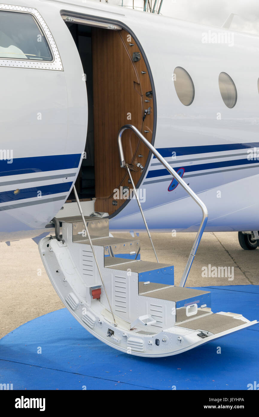 Business jet door entrance Stock Photo - Alamy