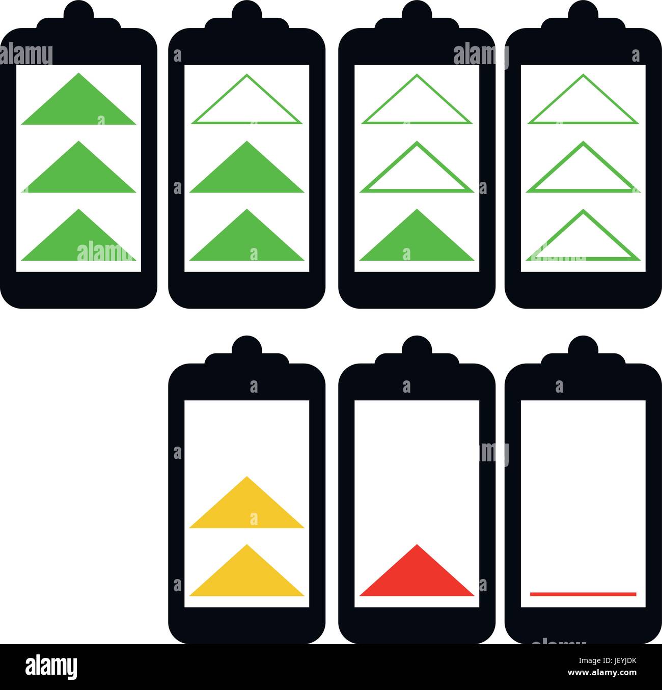 Battery icons set Stock Vector Image & Art - Alamy