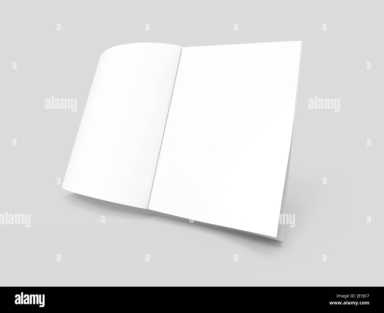 blank left tilt 3d rendering open book, isolated gray background ...