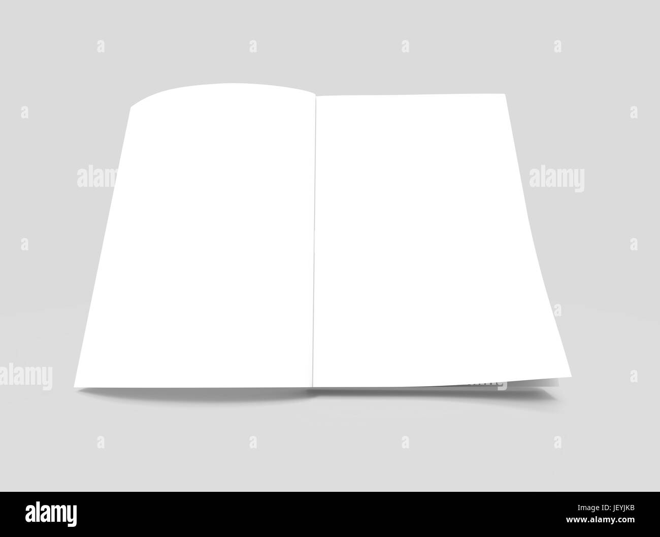 blank 3d rendering open book, isolated light gray background, elevated ...