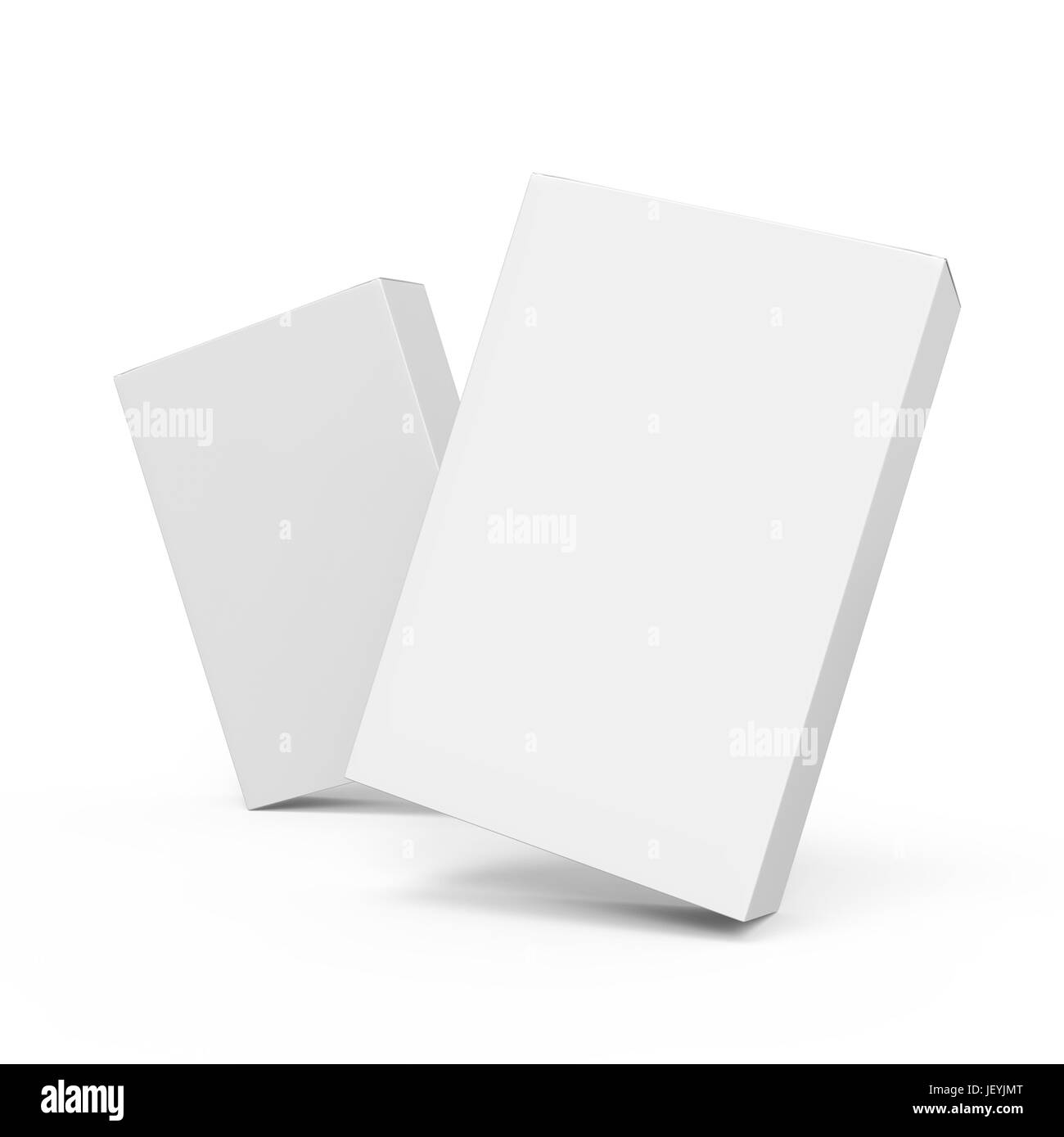 two slanting blank white paper boxes 3d rendering for design use ...
