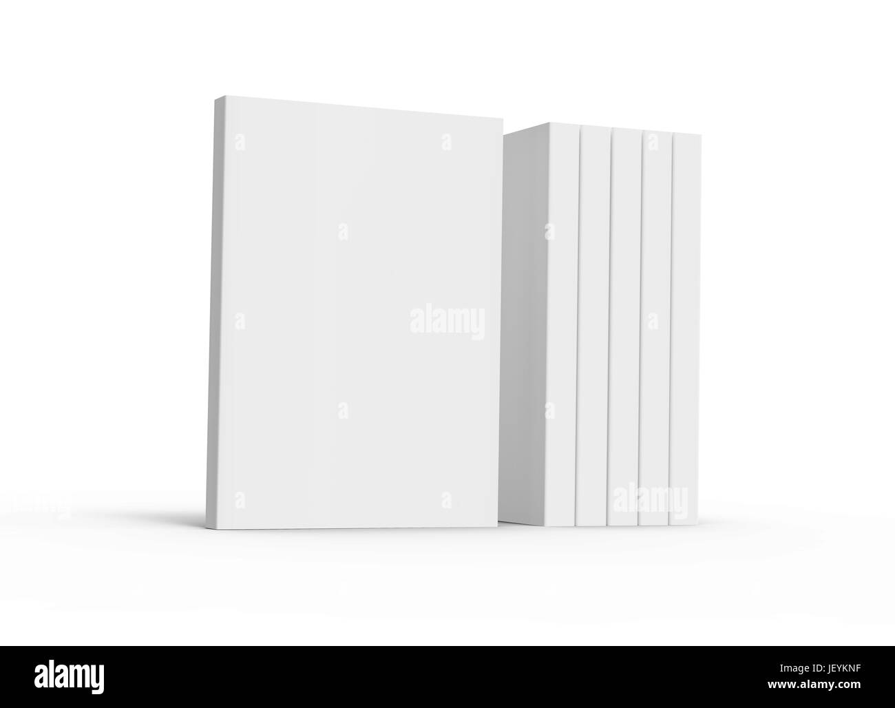 appropriately placed books, right tilt and isolated on white background ...