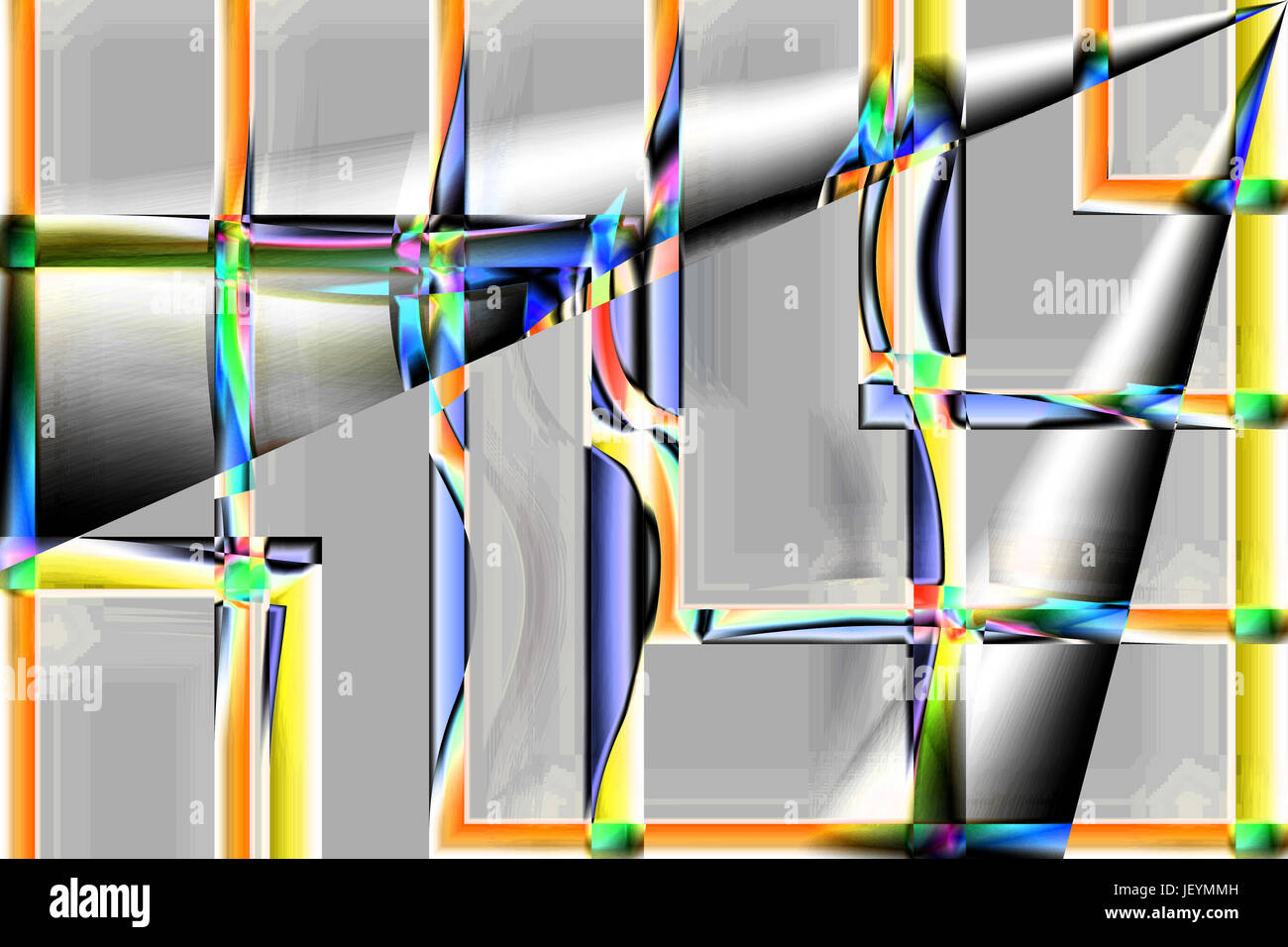 Digital art, abstract three-dimensional objects with soft lighting ...