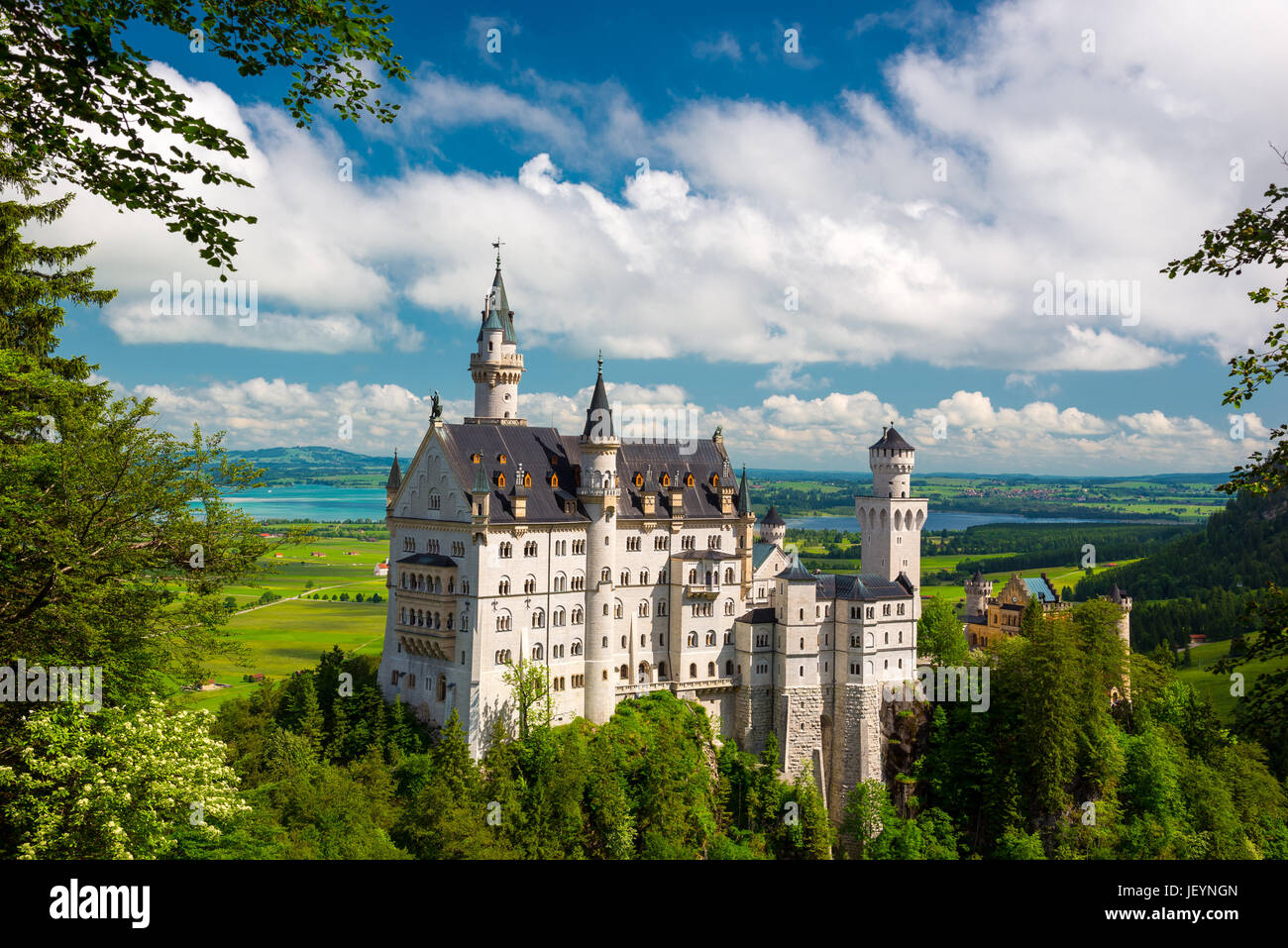 Neuschwanstein castle in Bavarian alps, Fussen, Germany Stock Photo - Alamy