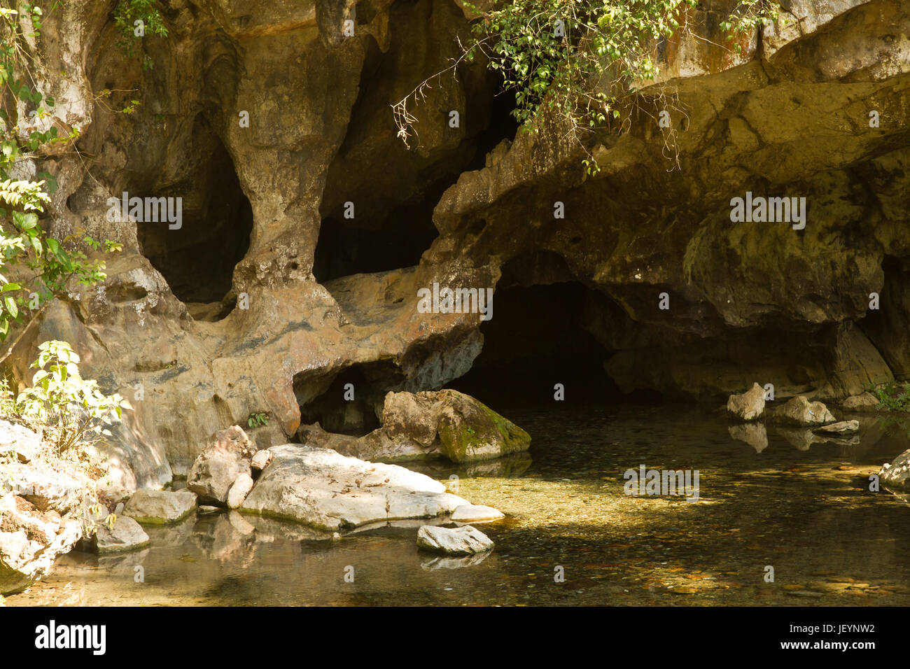 cave with an underground river Stock Photo - Alamy