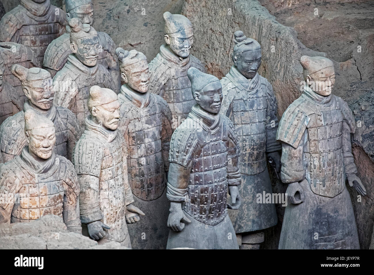 The world famous Terracotta Army, part of the Mausoleum of the First ...