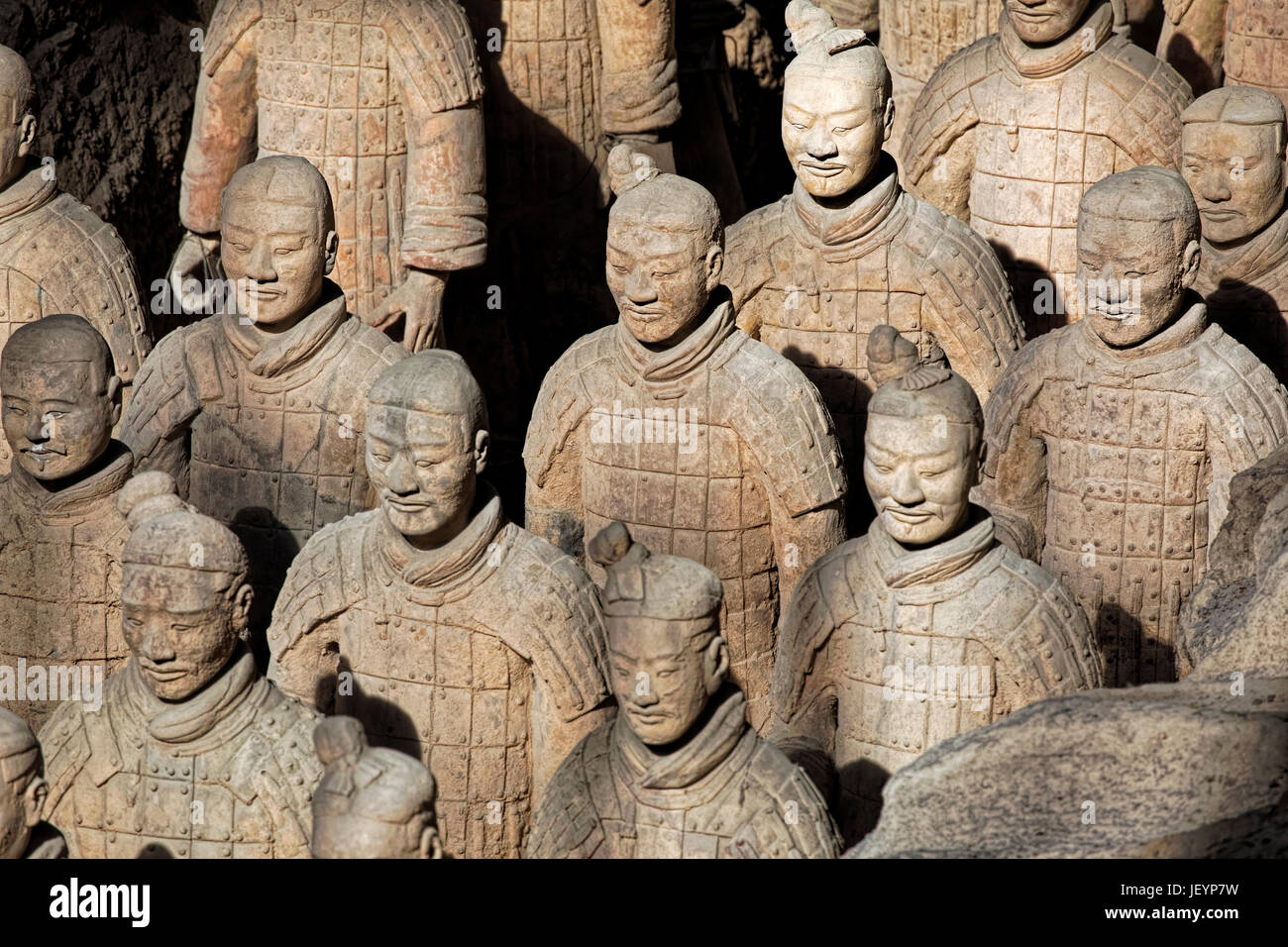 The world famous Terracotta Army, part of the Mausoleum of the First ...