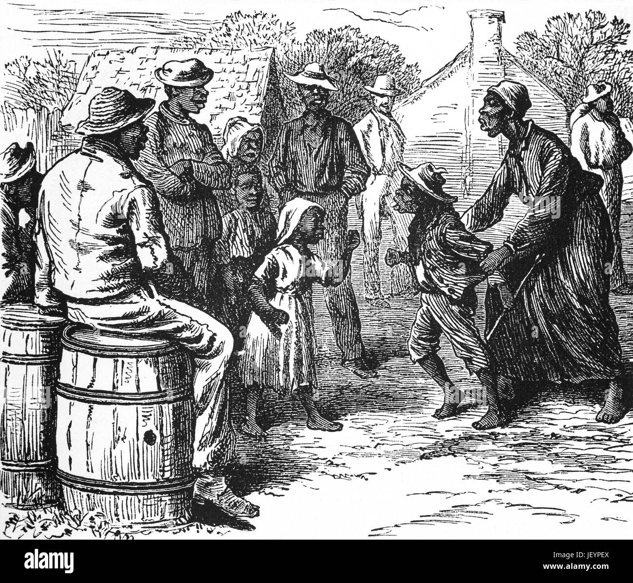 Children playing in the old days Black and White Stock Photos & Images ...