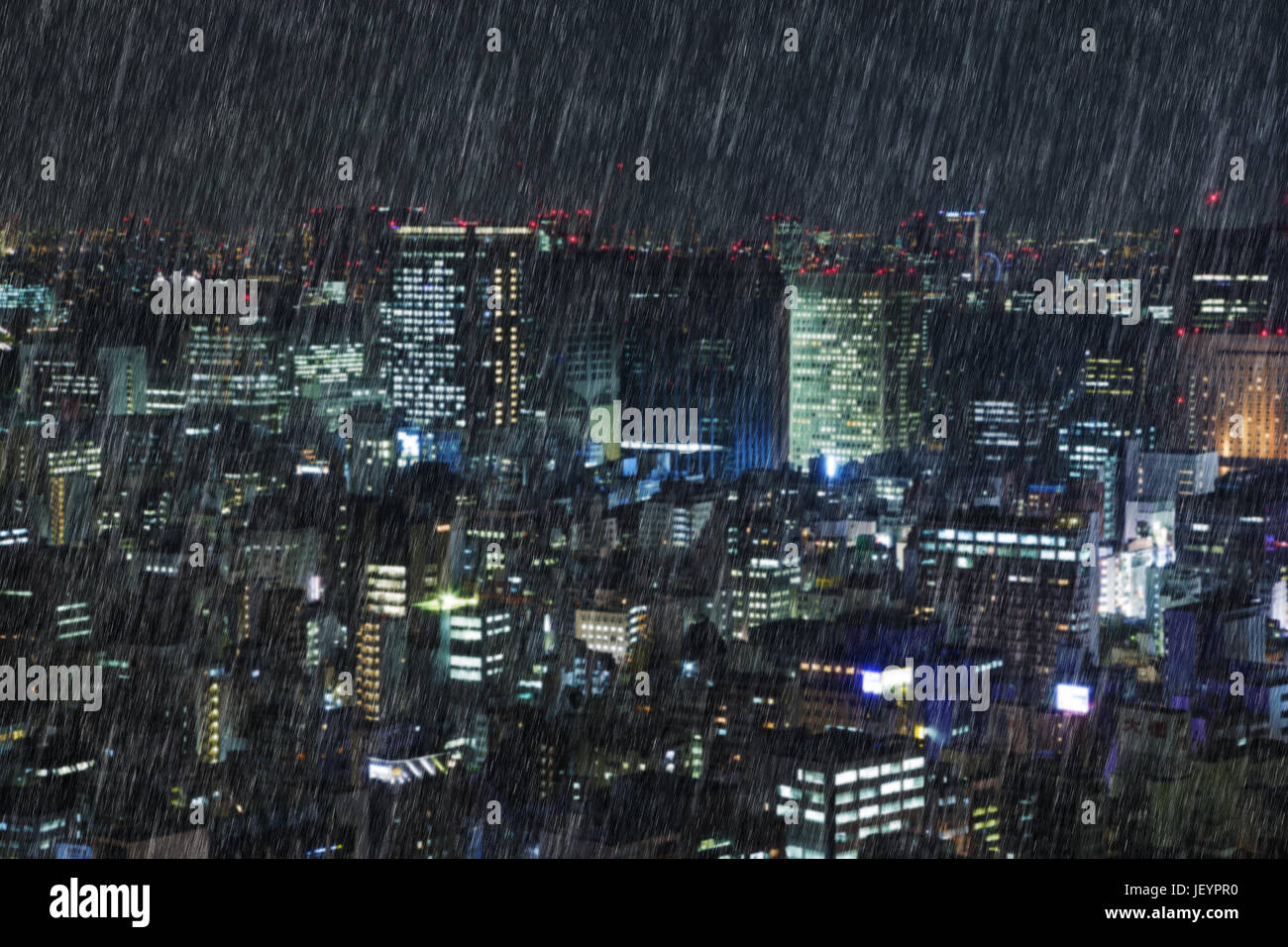 falling rain in Tokyo, Japan Stock Photo - Alamy