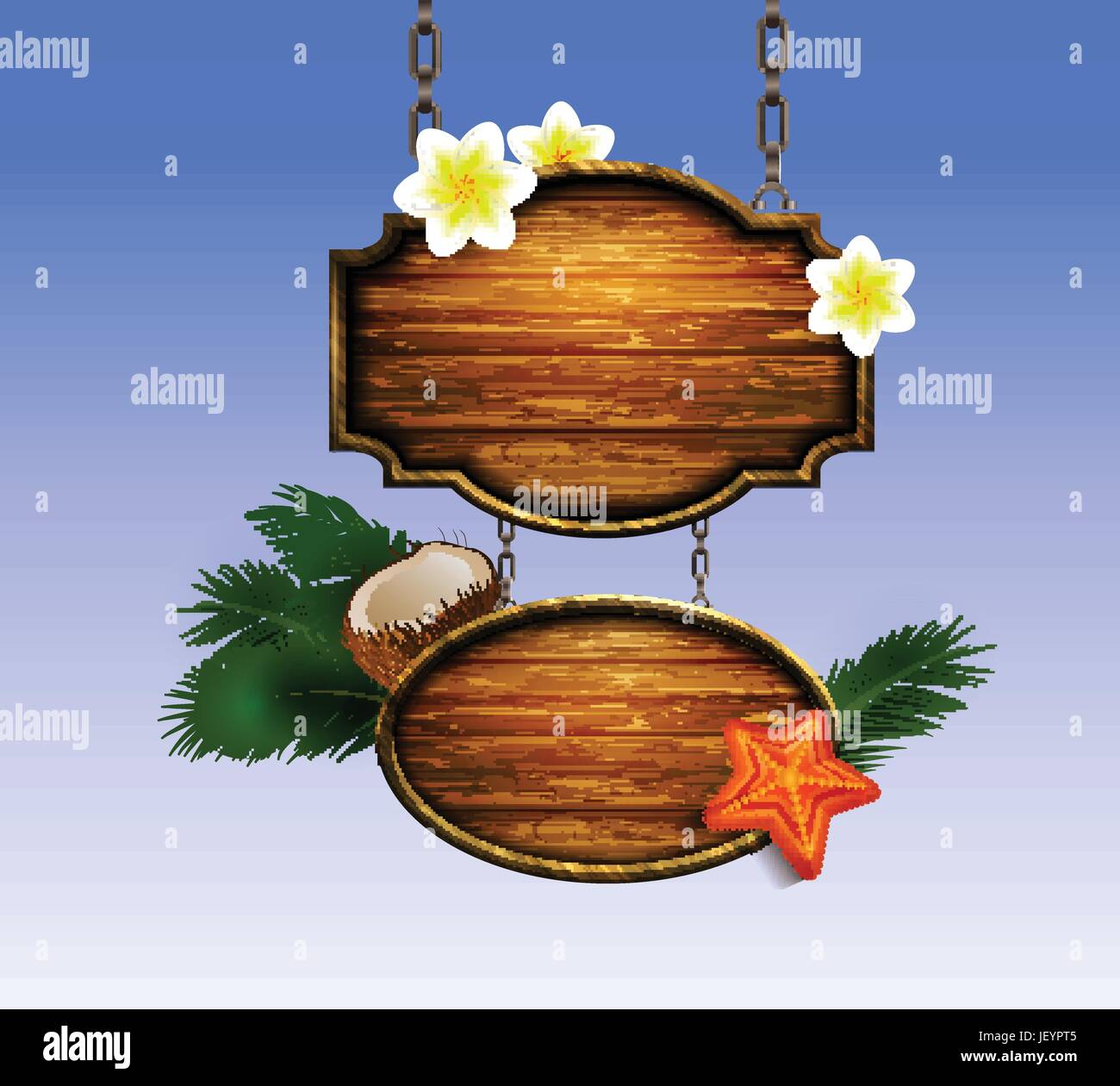 Beach wooden board isolated Stock Vector Image & Art - Alamy