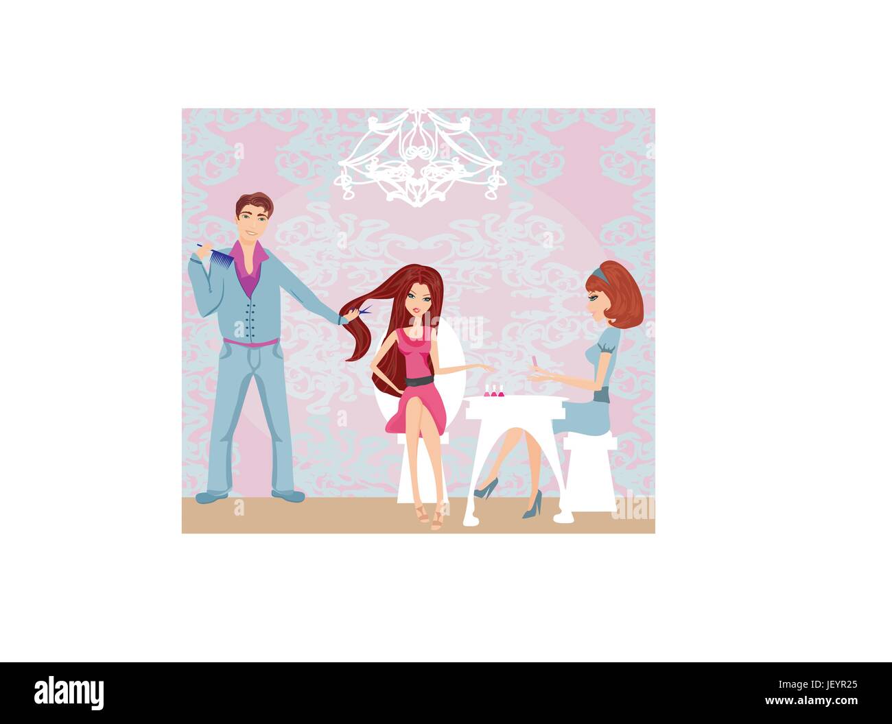 Man women female lady Cut Out Stock Images & Pictures - Alamy