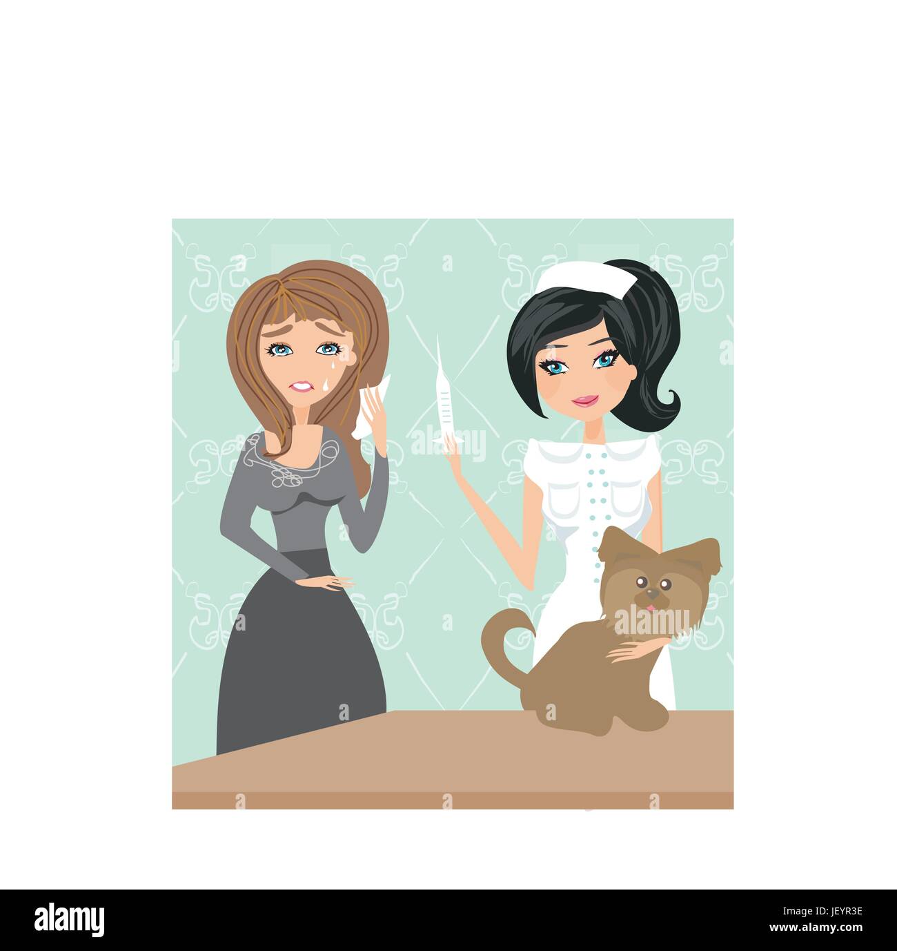 Dog vaccination pet injection Stock Vector Images - Alamy