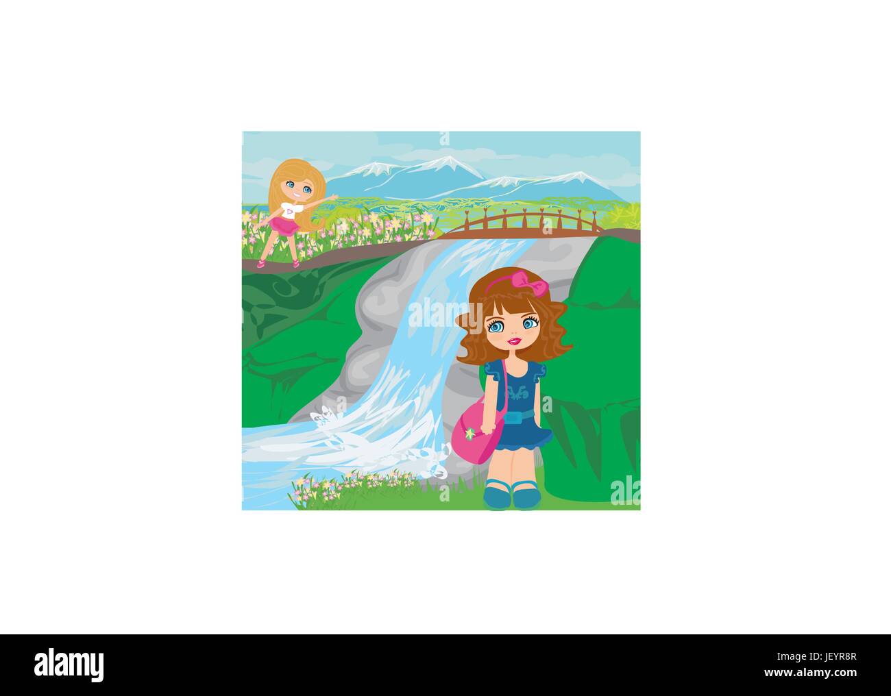 Cascade walk Stock Vector Images - Alamy