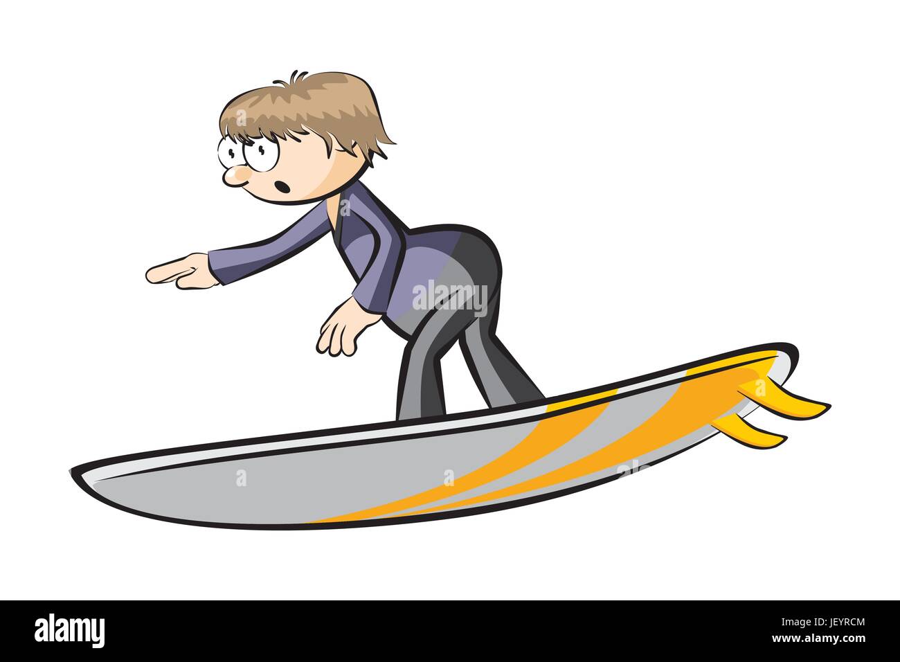 Surfer boy isolated on white. Conceptual vector illustration Stock ...