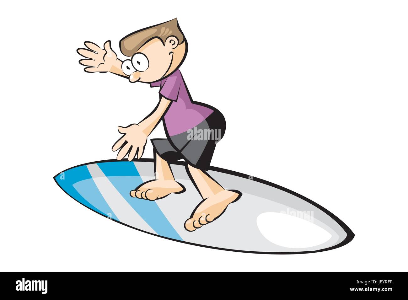 Surfer isolated on white background. Conceptual vector illustration ...