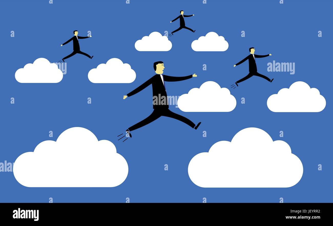 Cartoon illustration people connecting networking hi-res stock ...