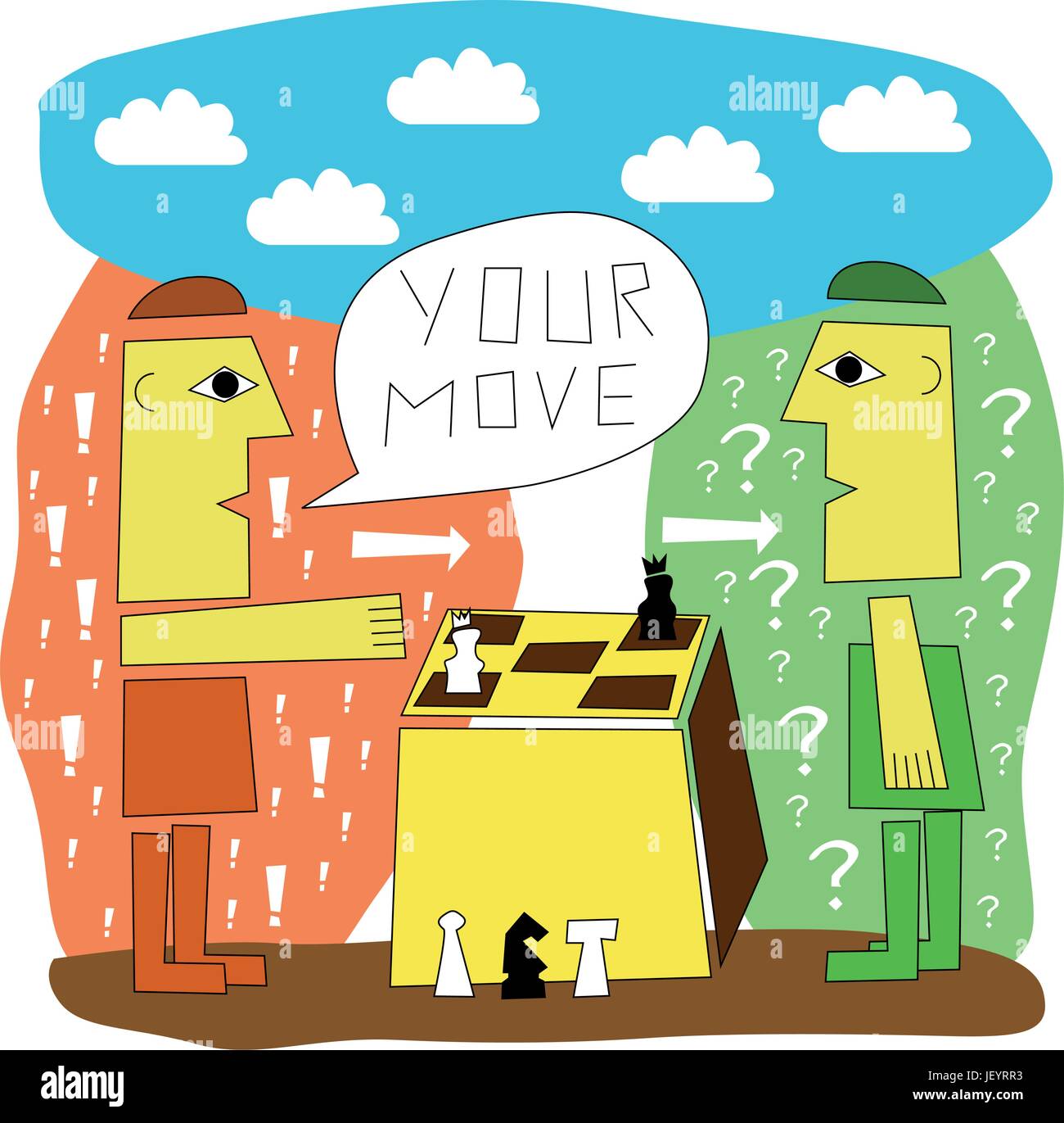 two men playing chess Stock Vector Image & Art - Alamy