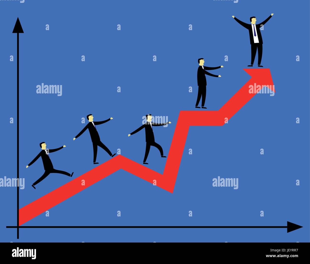 Graph red arrow going Stock Vector Images - Alamy