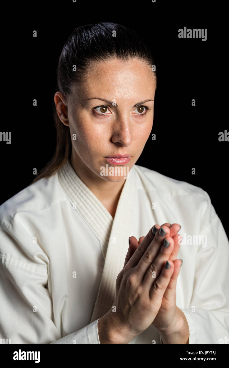 Female praying sport hi-res stock photography and images - Alamy