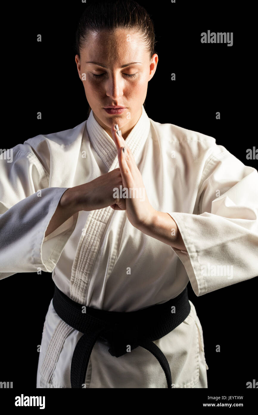 Young woman performing salute hi-res stock photography and images - Alamy