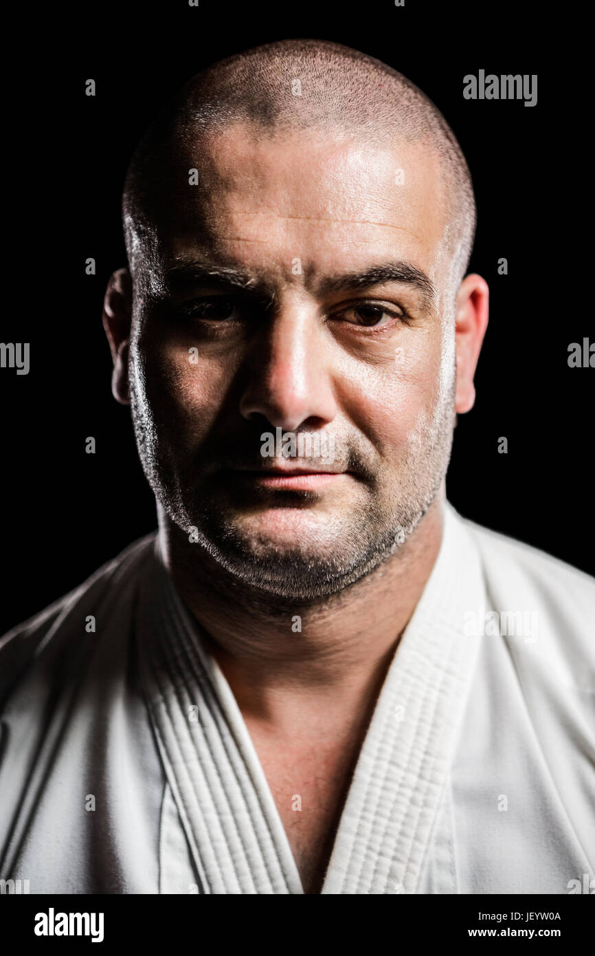 Portrait of karate fighter Stock Photo - Alamy