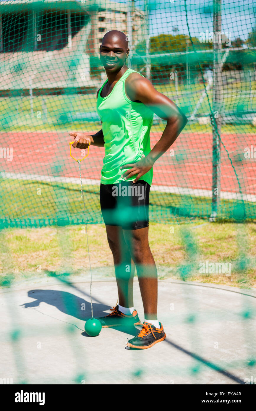Portrait athlete holding hammer hi-res stock photography and images - Alamy