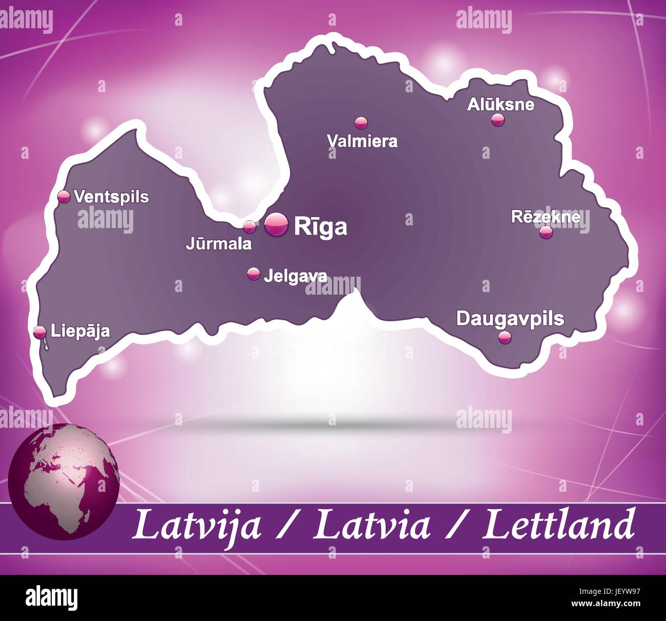 Map of valmiera hi-res stock photography and images - Alamy