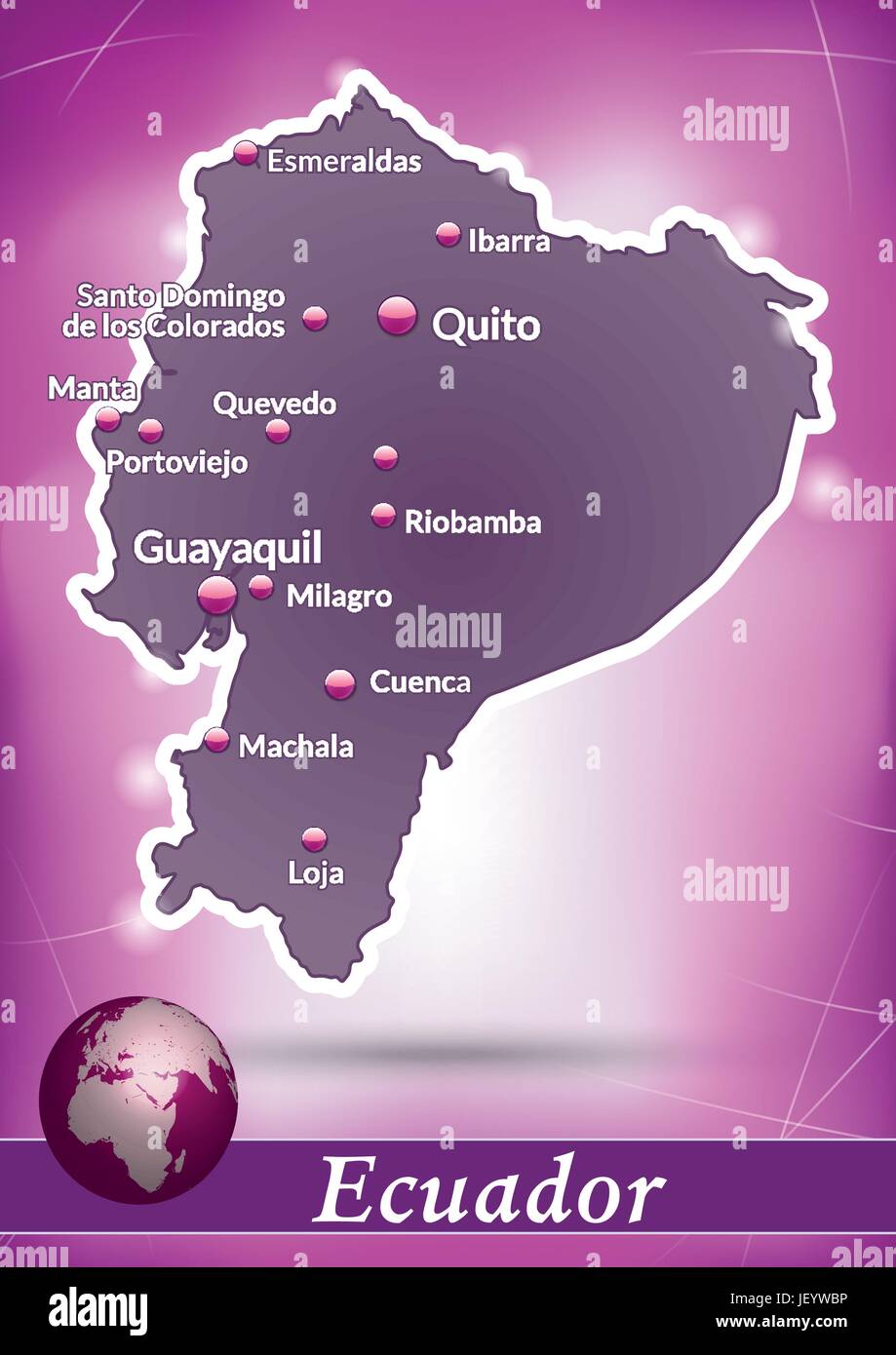 Map of ecuador hi-res stock photography and images - Alamy