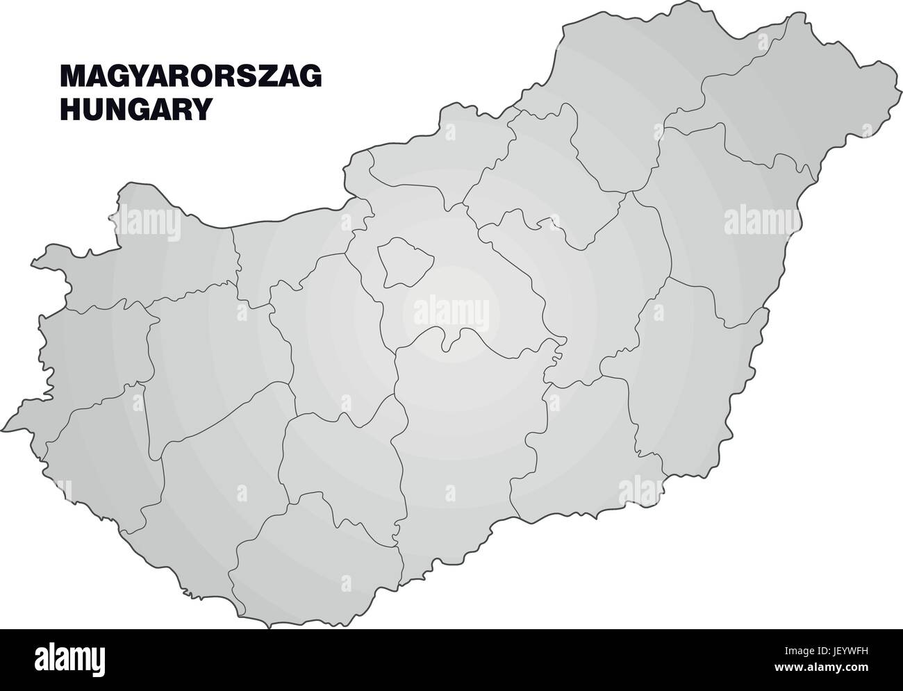 map of hungary with borders in gray Stock Vector Image & Art - Alamy