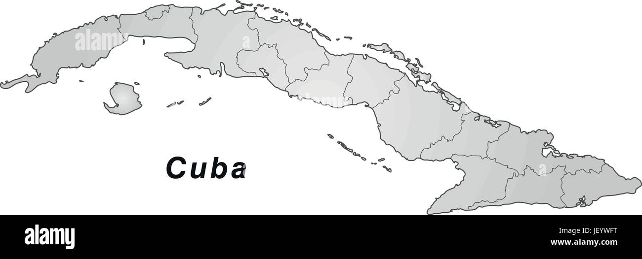 map of cuba with borders in gray Stock Vector Image & Art - Alamy