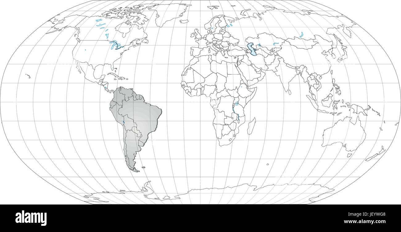 map of south america with borders in gray Stock Vector Image & Art - Alamy