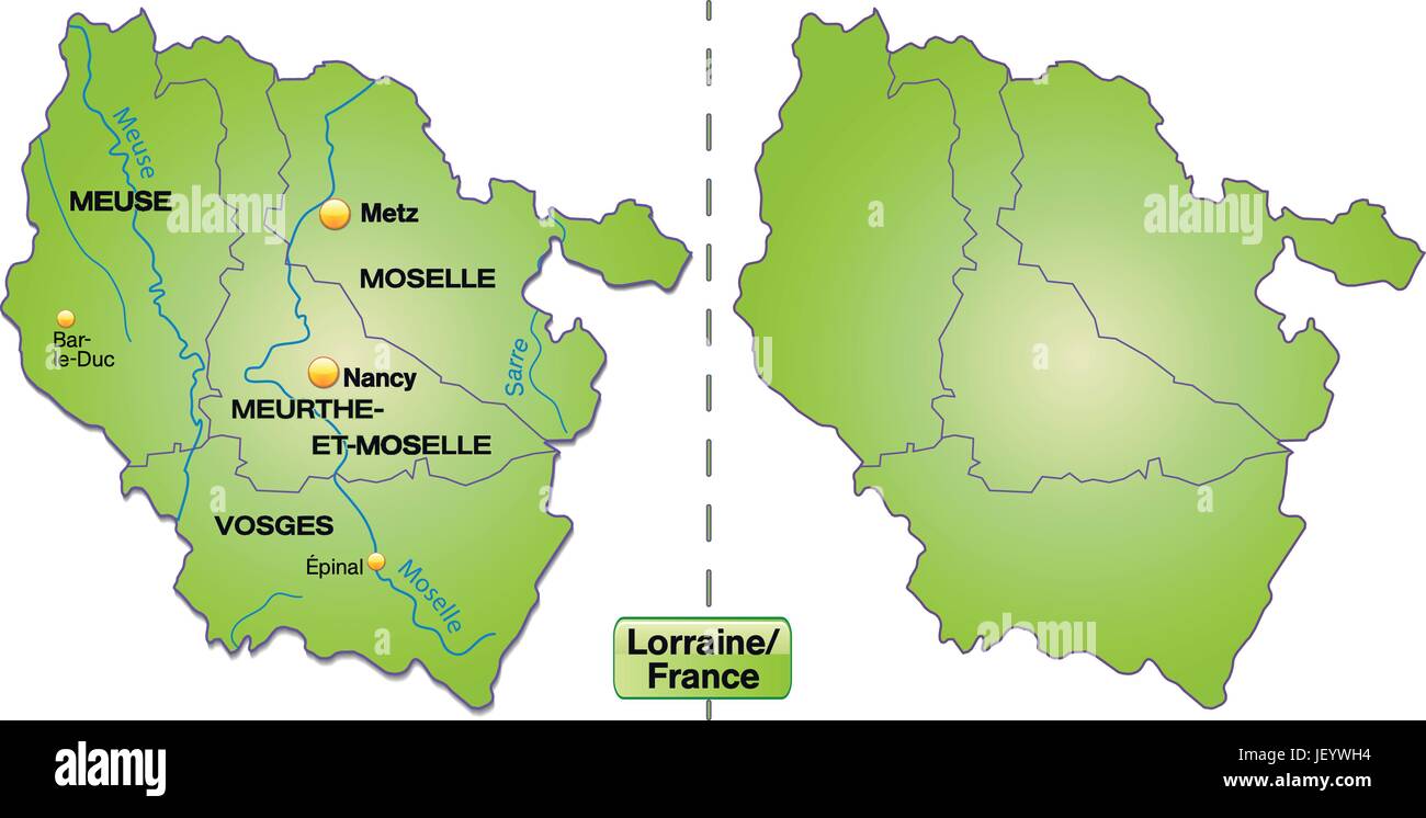 Lorraine map Stock Vector Images - Alamy